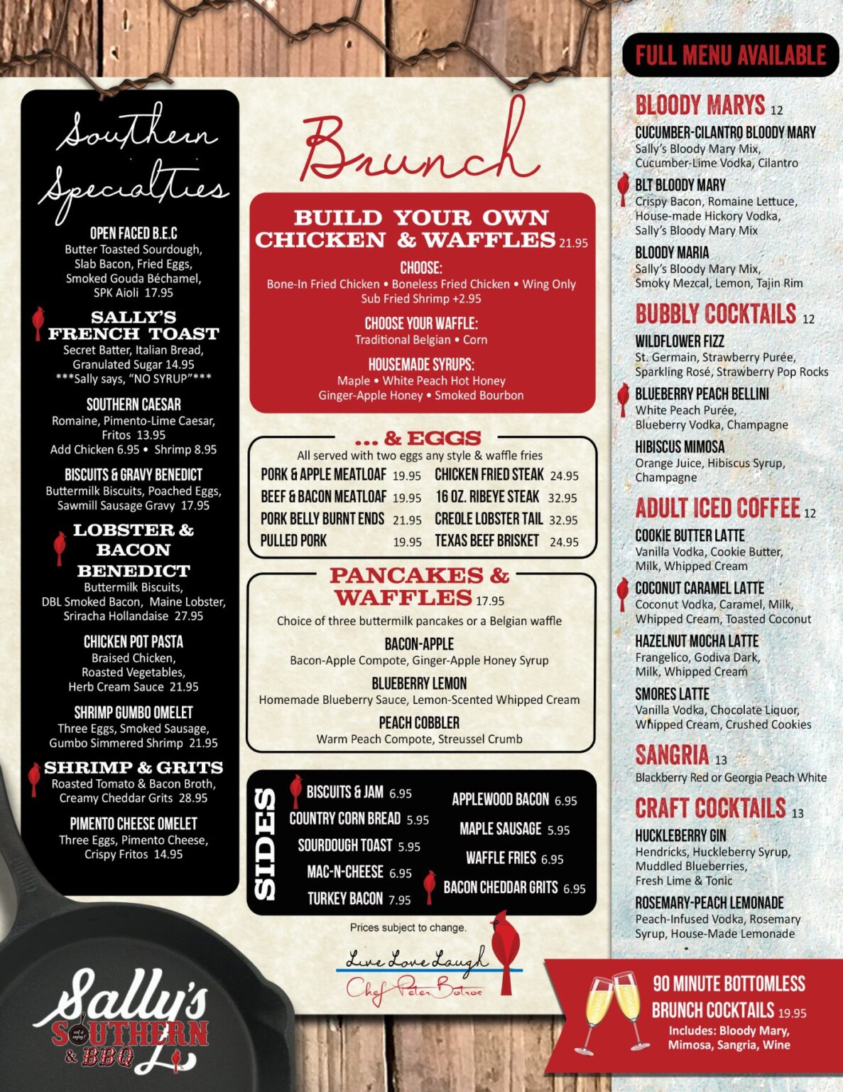 Brunch Menu – Sallys Southern